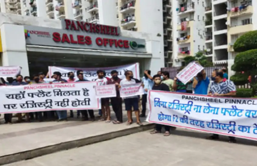 Panchsheel Greens 1: Lift closed, water and electricity cut, 6500 ...