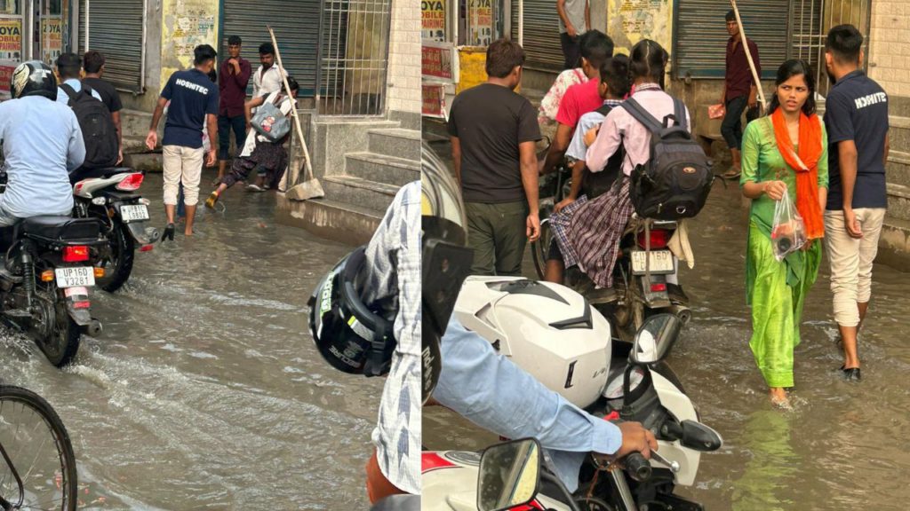 False Claims of Greater Noida Authority, a few minutes of rain exposed them